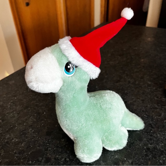 Applause | Toys | 987 Applause Baby Dinosaur In Santa Hat Plushie ...